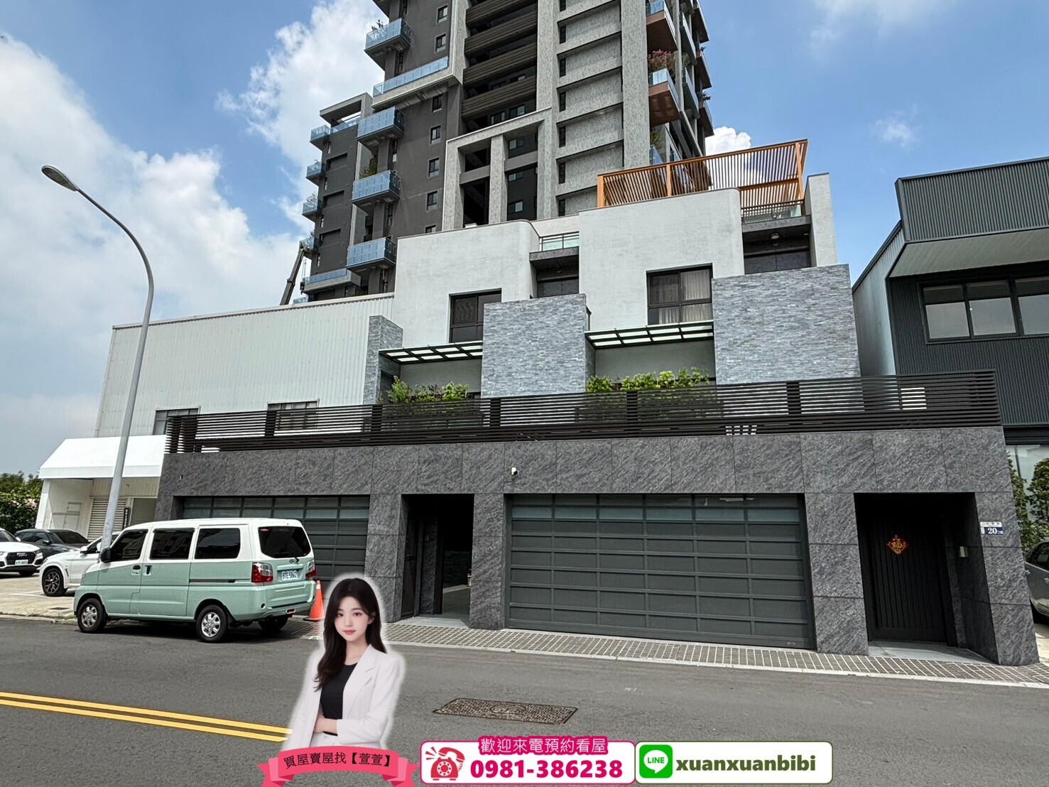 萱萱全新未住朝南臨路稀有大地坪別墅 台中市南屯區買房子、房屋出售 樂屋網