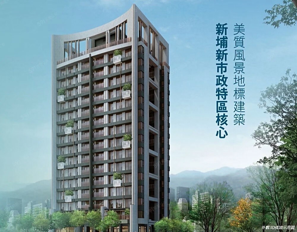 松下新宿松下大道新竹縣竹北市自強北路電梯大廈獨家代理 高鐵遠百特區松下新宿邊間視野戶 房屋出售 樂屋網
