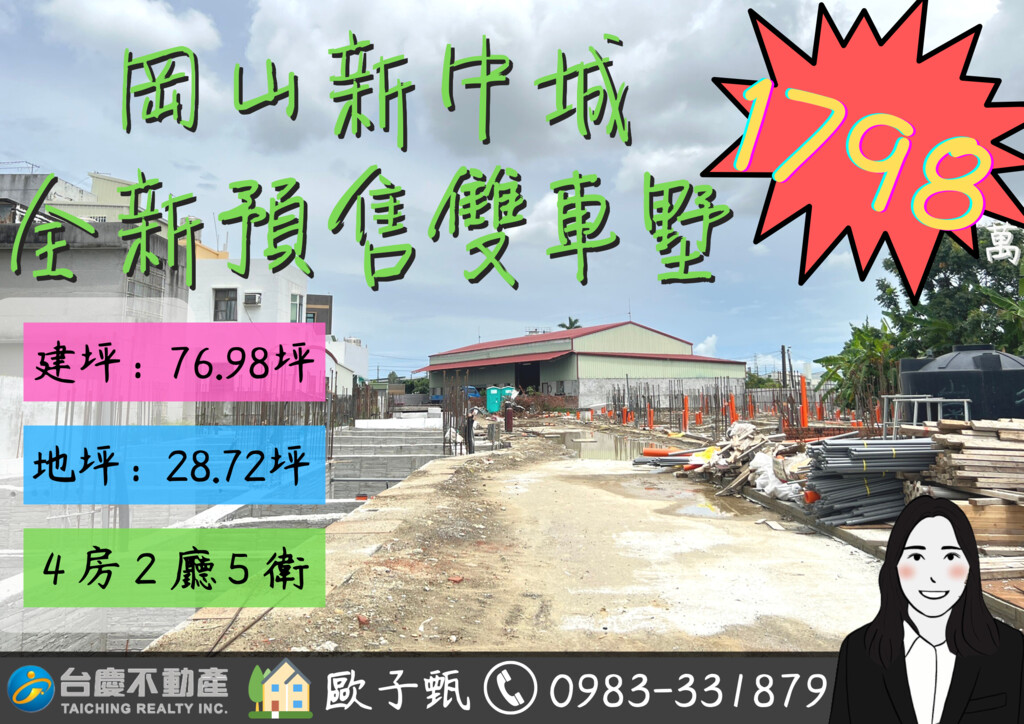 皇家晶典19期高雄市岡山區為隨路別墅⭐歡迎預約賞屋～預售岡山新中城全新雙車墅 房屋出售 樂屋網