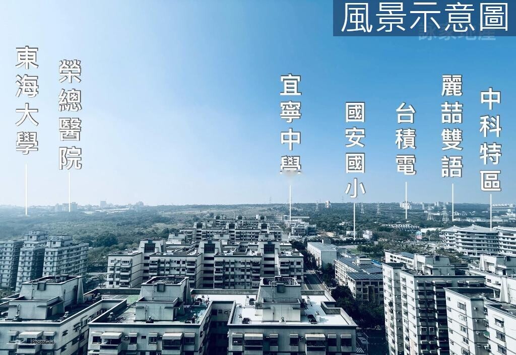台中市西屯區國安一路電梯大廈中科特區景觀大三房平車戶 房屋出售 樂屋網