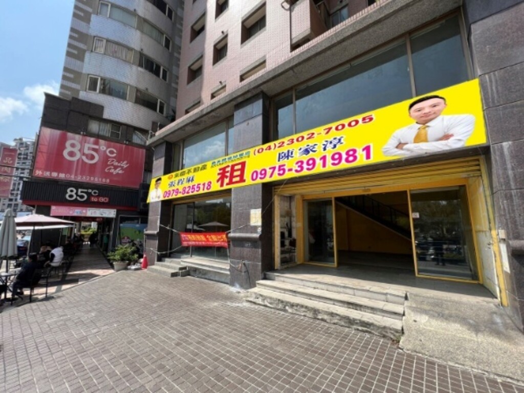 長安科博台中市西區英才路電梯大廈勤美十三米超大面寬大坪數金店面~專租店面張景勝謹慎 房屋出租 樂屋網